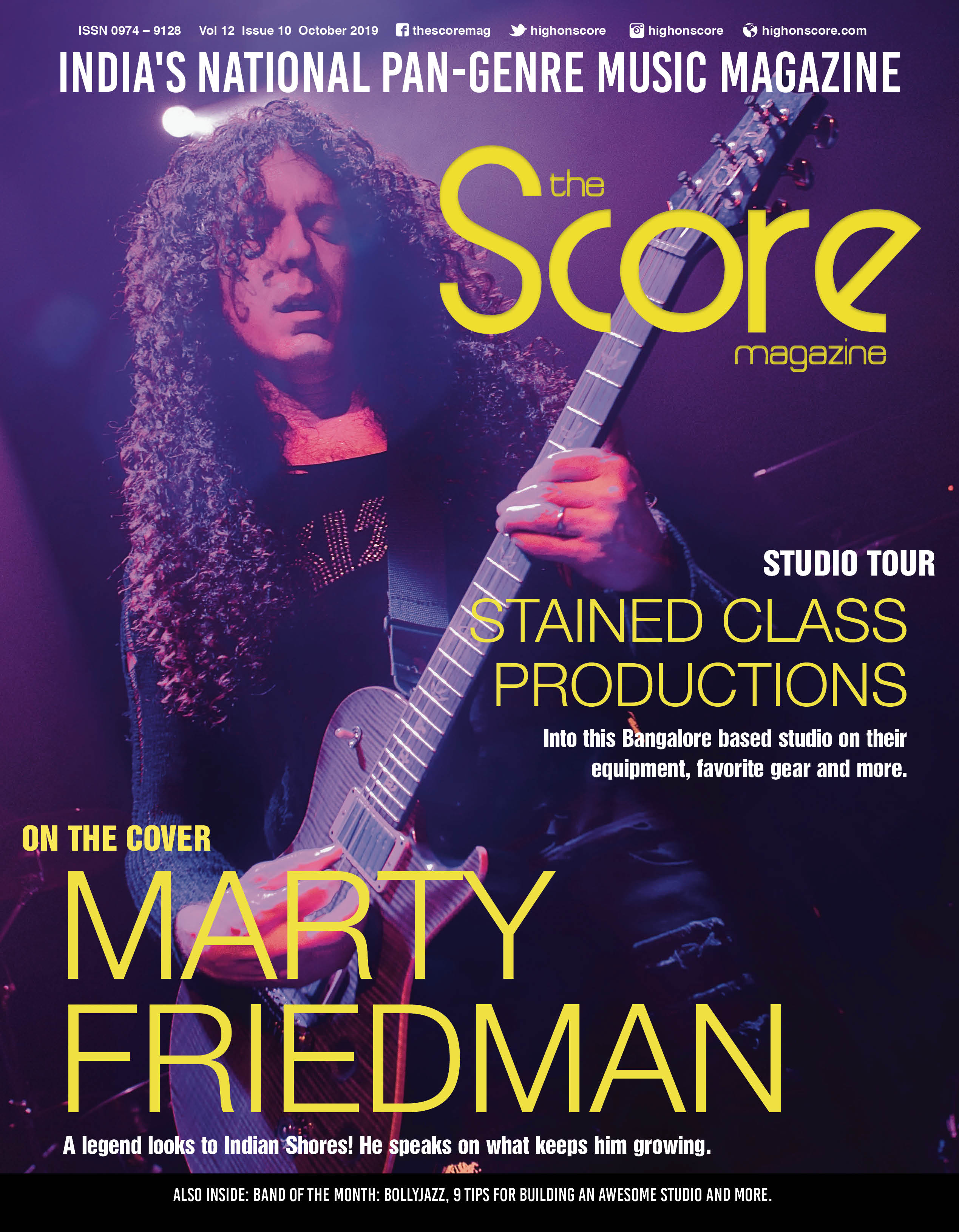 November 2019 issue featuring Marty Friedman on the cover - The Score ...